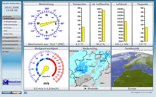 MDO - Wetter - MessDaten Online - Software